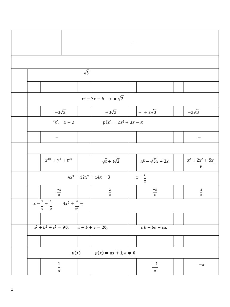 Grade 9 Ws - Polynomials | PDF | Polynomial | Number Theory