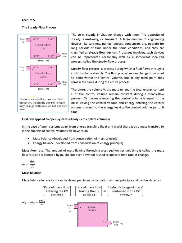 Understanding Steady-Flow Processes | PDF | Fluid Dynamics | Heat