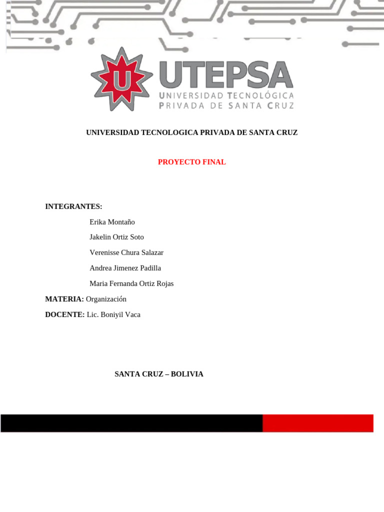 Proyecto Final Organizacion Terminado | PDF | Business | Gestión de ...