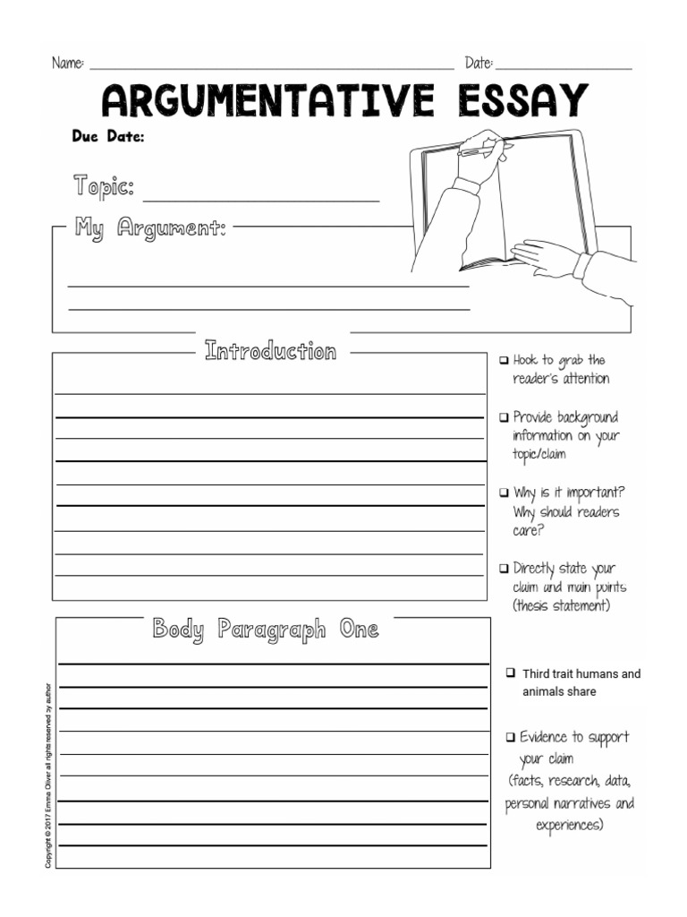 Kami Export - ArgumentativeEssay - Organizer | PDF
