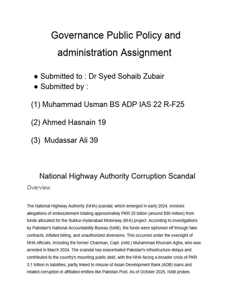 NHA Corruption Scandal: Causes & Solutions | PDF | Corruption | Economies