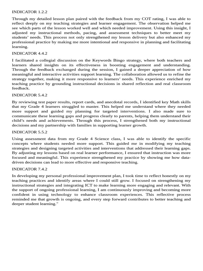 Annotation Indicator 4 | PDF | Learning | Educational Technology