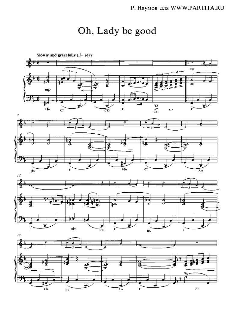 Oh Lady Be Good | PDF