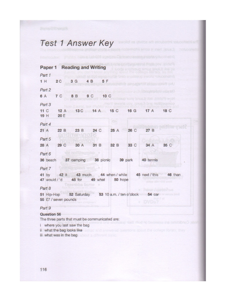 KET 7 - BOOK Answer | PDF