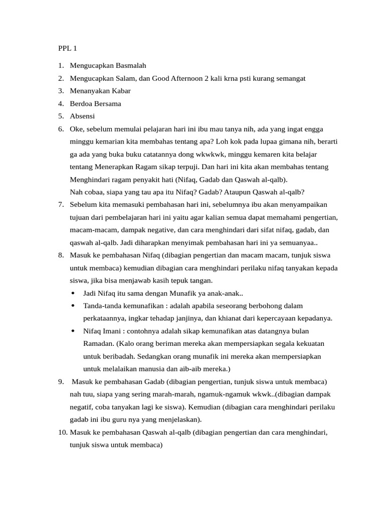 PPL 1 Skrip | PDF