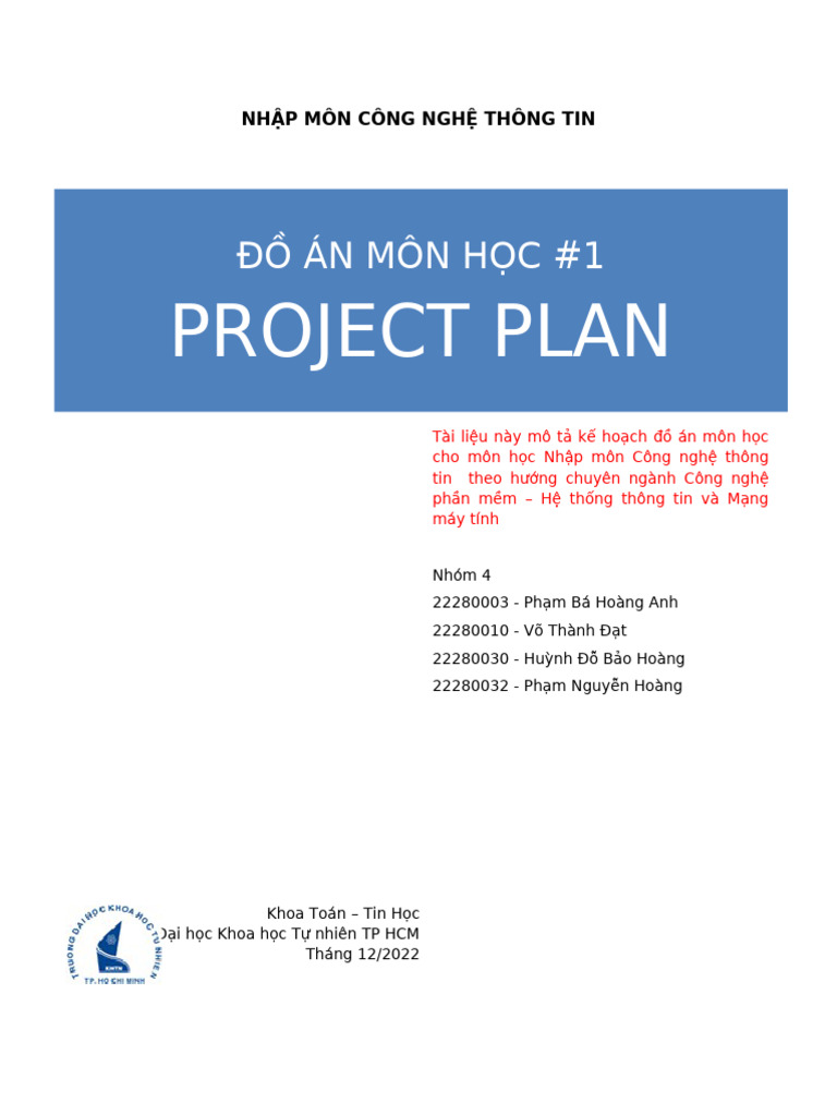 Project Plan | PDF