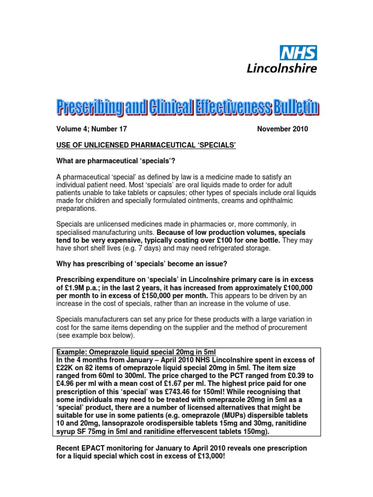 Prescribing and Clinical Effectiveness Bulletin Vol 4 No 17 | PDF ...