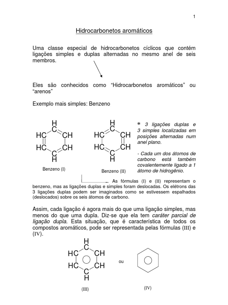 Hidrocarbonetos Aromáticos | PDF | Aromaticidade | Isômero