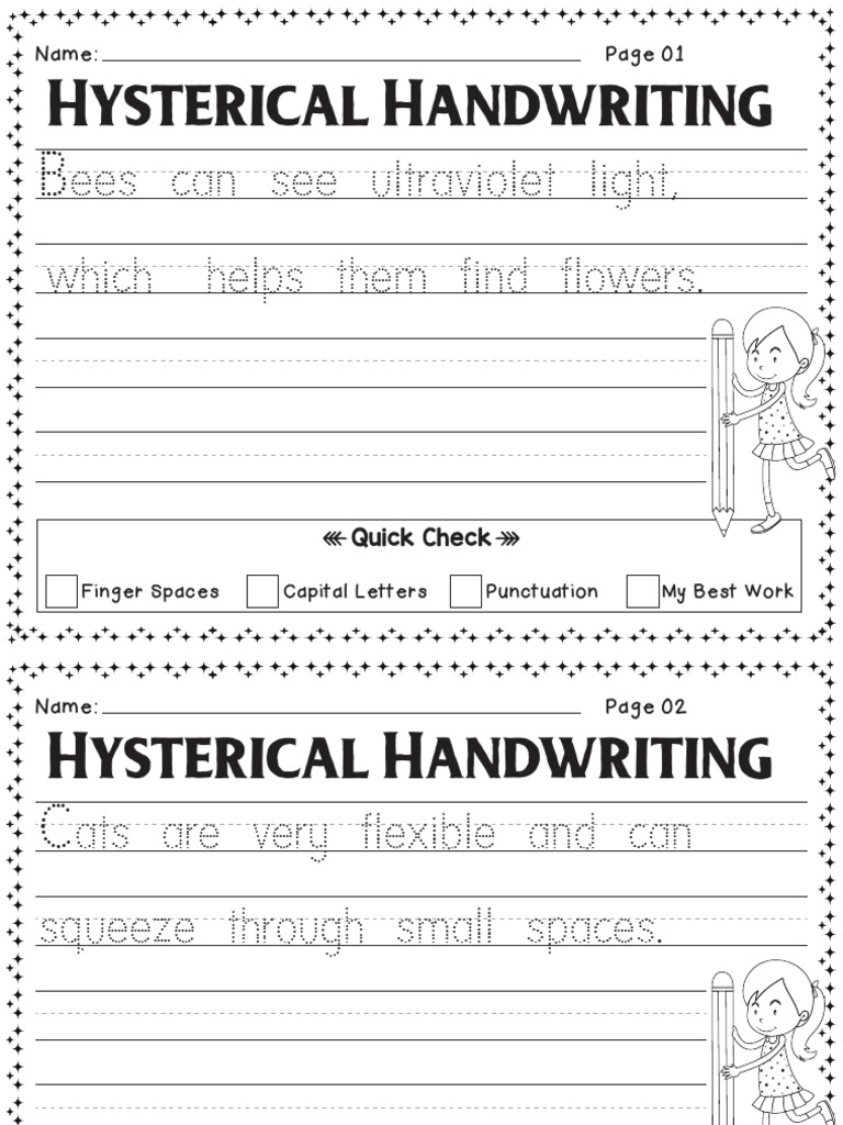 Giggly Goodness - Silly Handwriting Worksheets For Guaranteed Fun | PDF ...