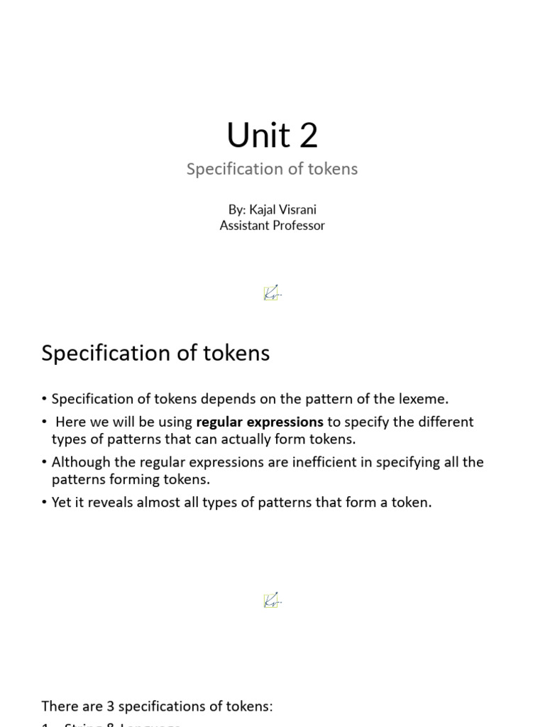 2.3 Specification of Token | PDF | String (Computer Science) | Regular Expression