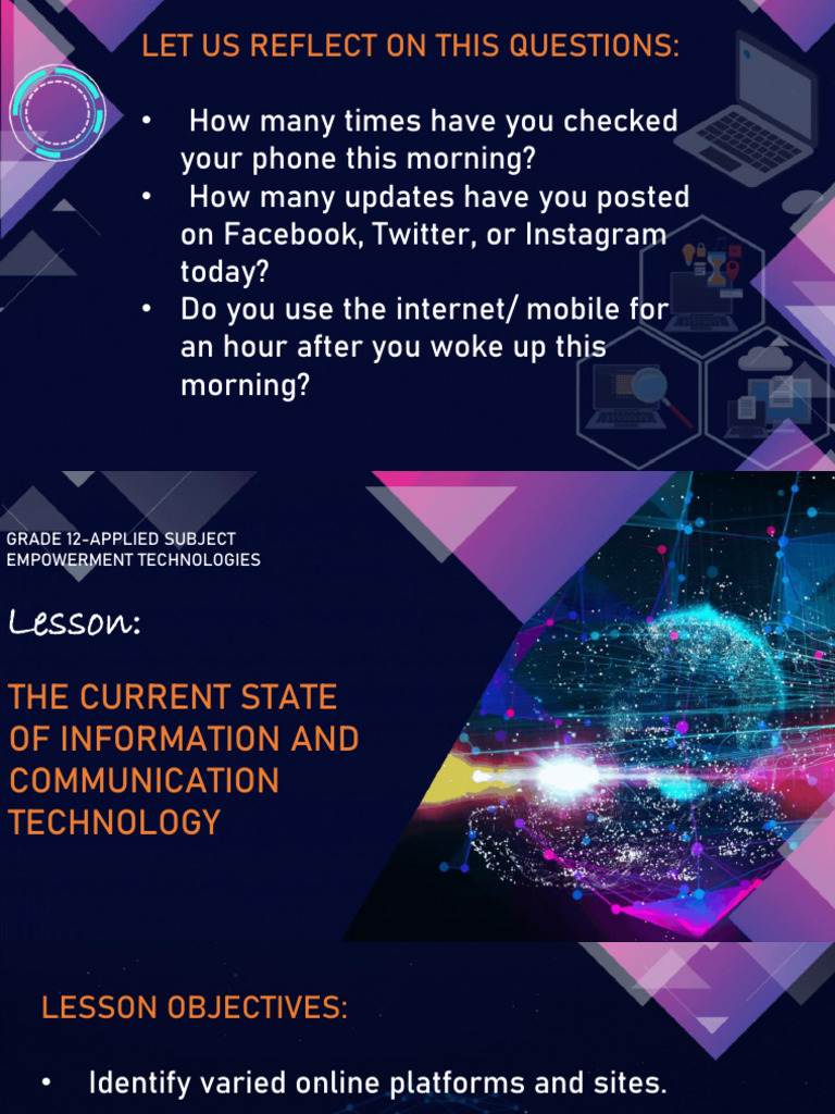 lesson-1-intro-to-ict | PDF | World Wide Web | Internet & Web