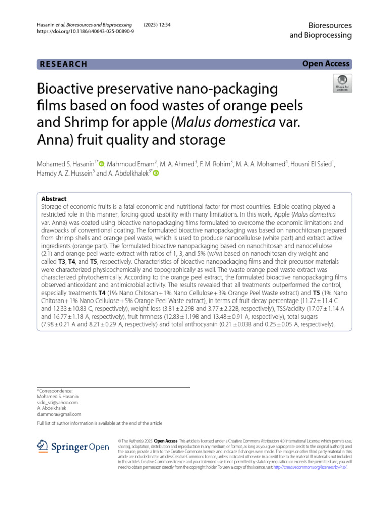 Bioactive Preservativ Nanopac | PDF | Polyphenol | Waste