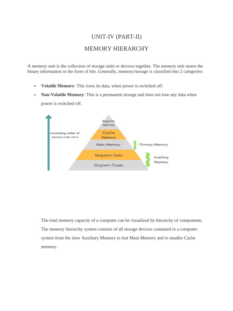 Coa Unit-Iv (Part-Ii) | PDF | Computer Data Storage | Cpu Cache