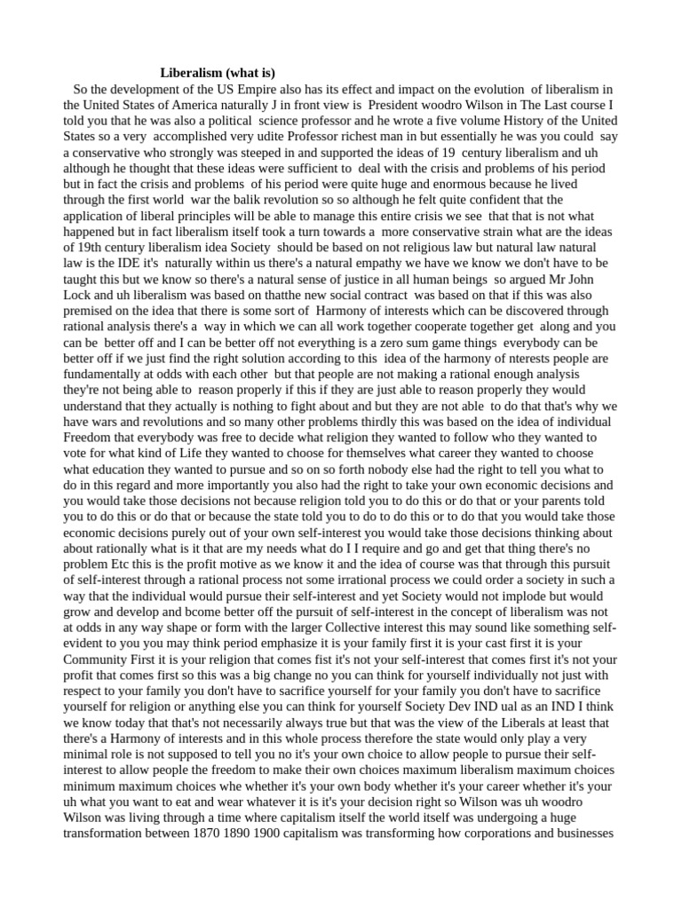 Liberalism (What Is) - Indian Guy (Transcript) | PDF | Liberalism ...