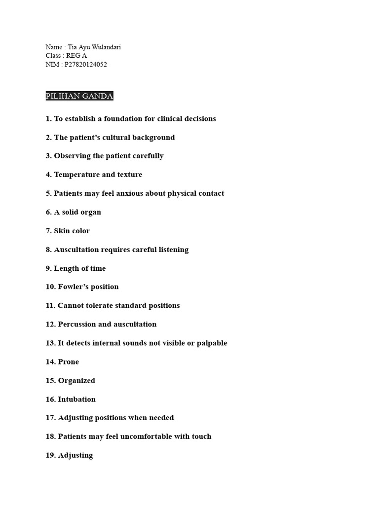 Essential Physical Assessment Techniques | PDF | Nursing | Heart