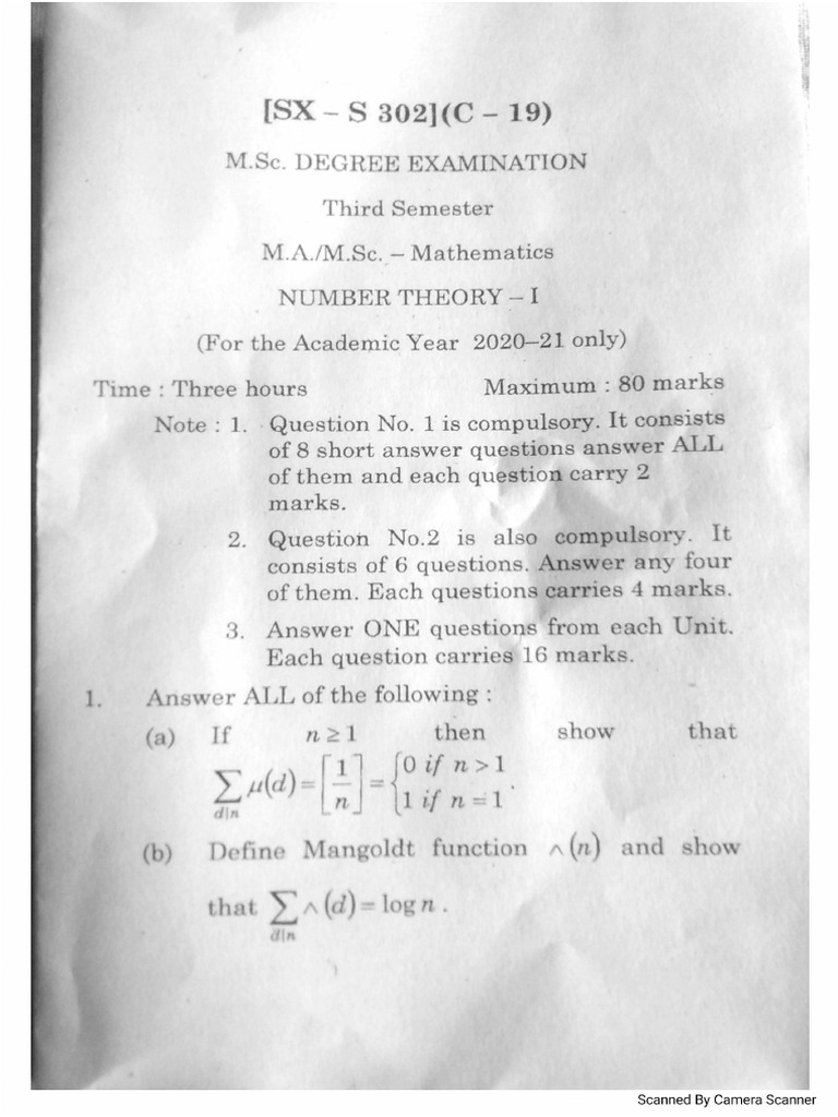 3 Sem Model Papers | PDF
