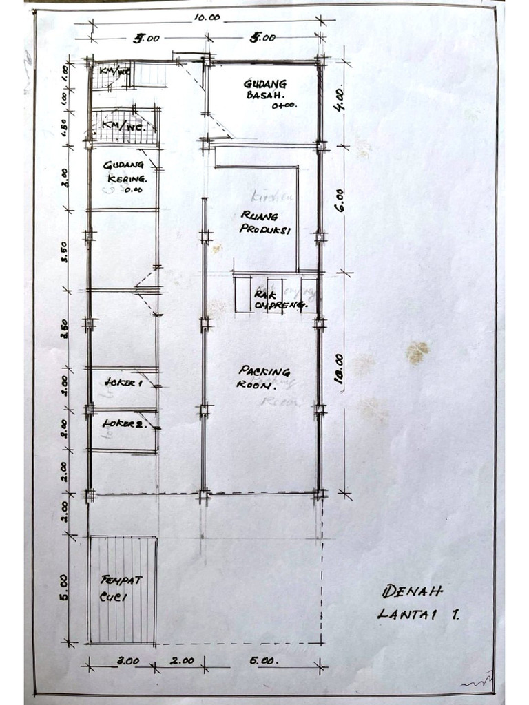 Sketsa Denah Layout Lok | PDF