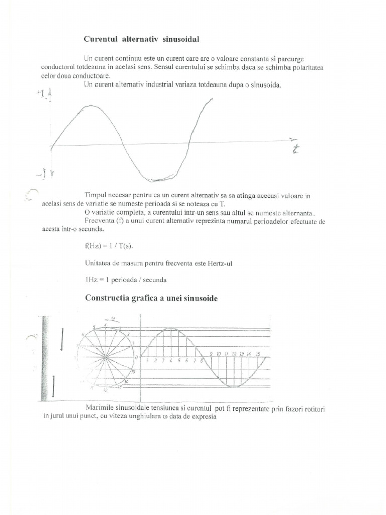 Curentul Alternativ Sinusoidal | PDF
