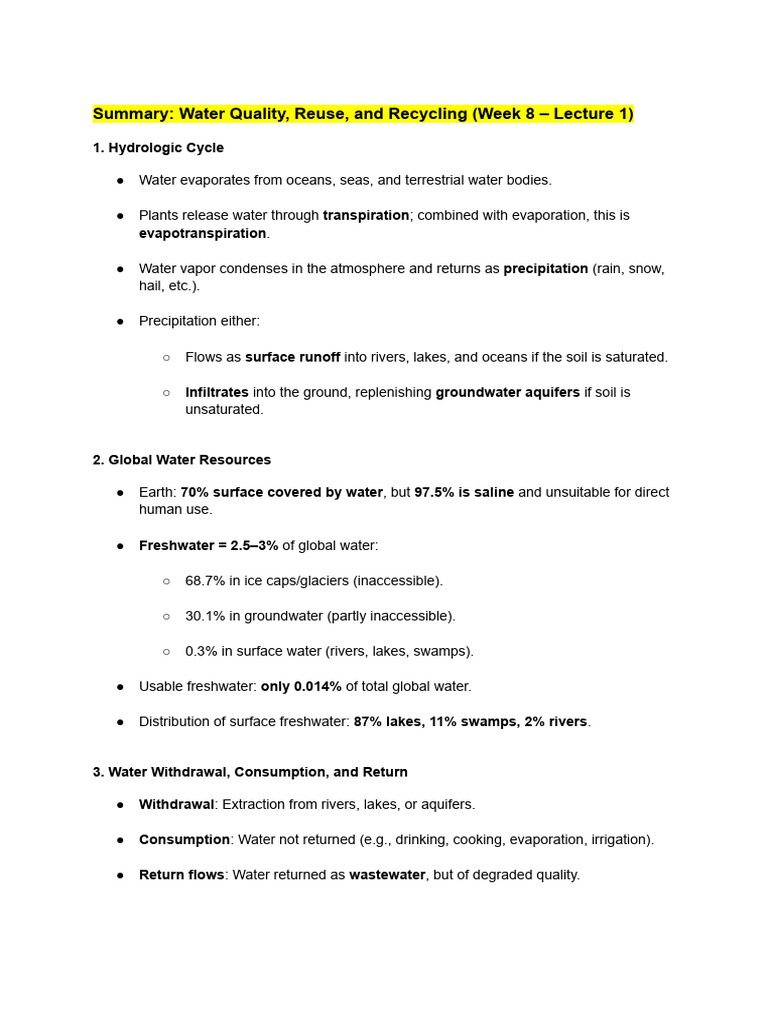 Evs | PDF | Fresh Water | Water