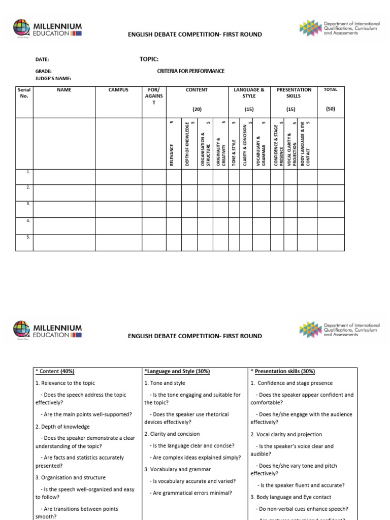Criteria First Round | PDF | Speech | Tone (Linguistics)