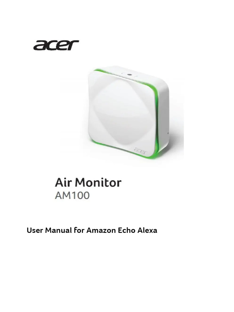 Manual Acer Air Monitor AM100 (8 Páginas) | PDF
