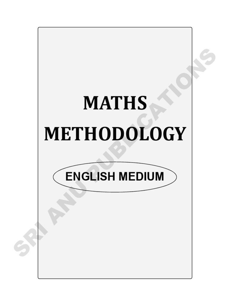 Index Maths Methodology | PDF | Methodology | Learning