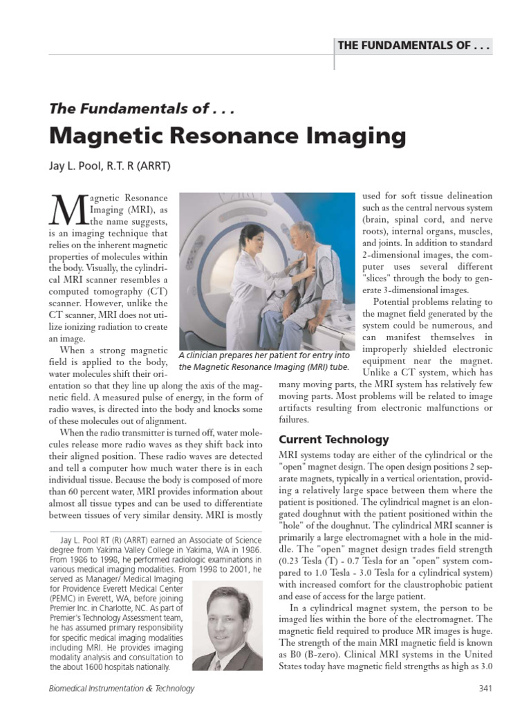 Pool 2022 The Fundamentals of Magnetic Resonance Imaging | PDF ...