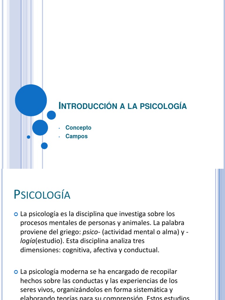 Introducción A La Psicología | PDF | Psicología cognitiva | Sicología