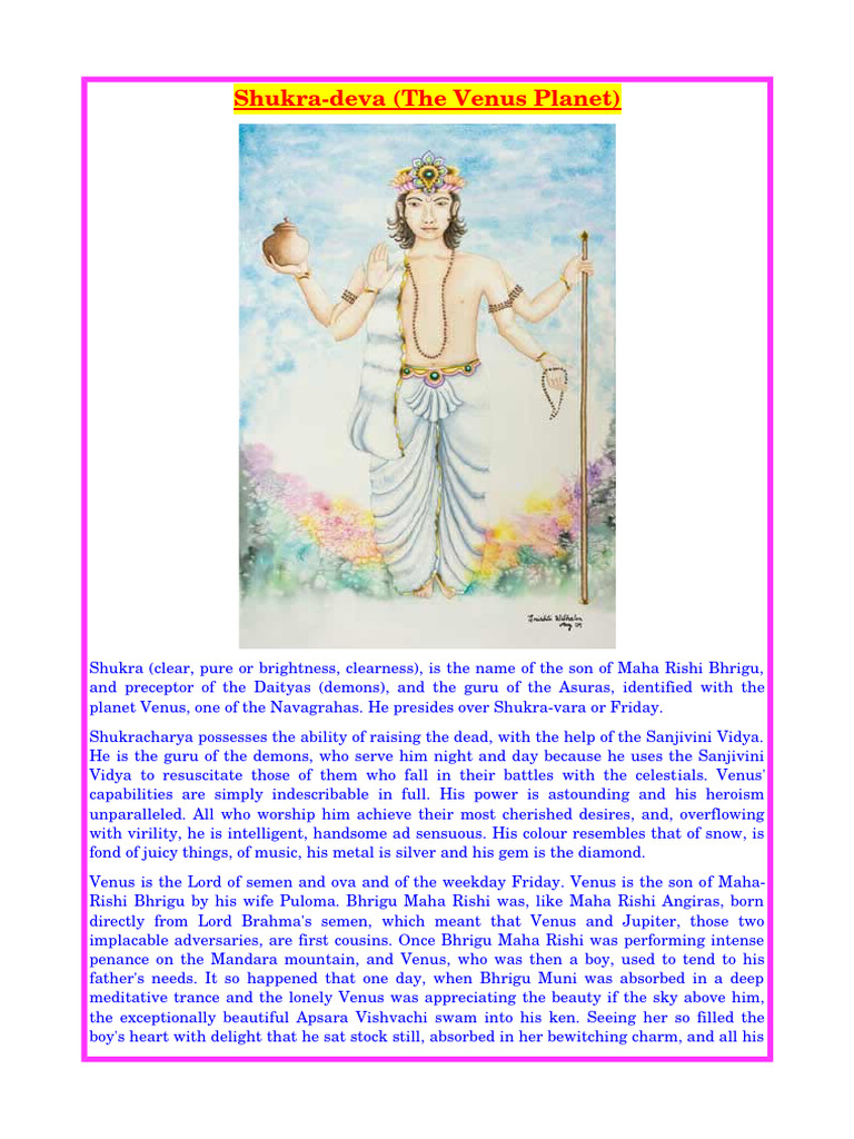 13. Shukra Deva the Venus Planet | PDF