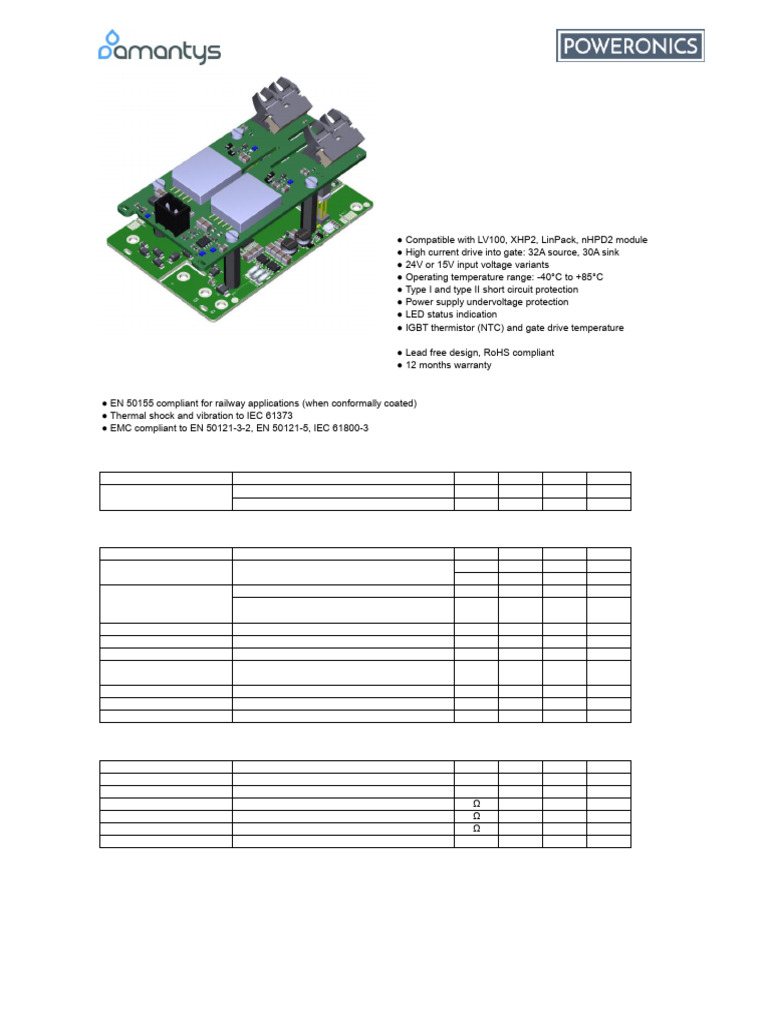 E-Series Dual Channel Gate Drive Datasheet | PDF | Electrical ...