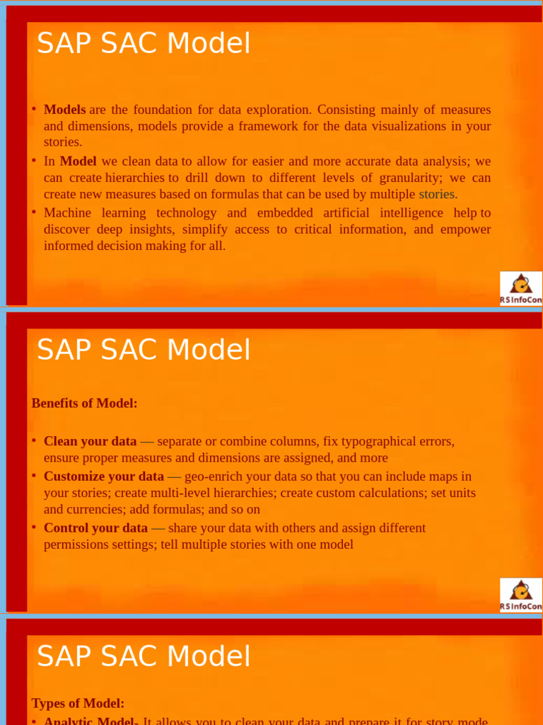 SAC Model Presentation | PDF | Data | Forecasting