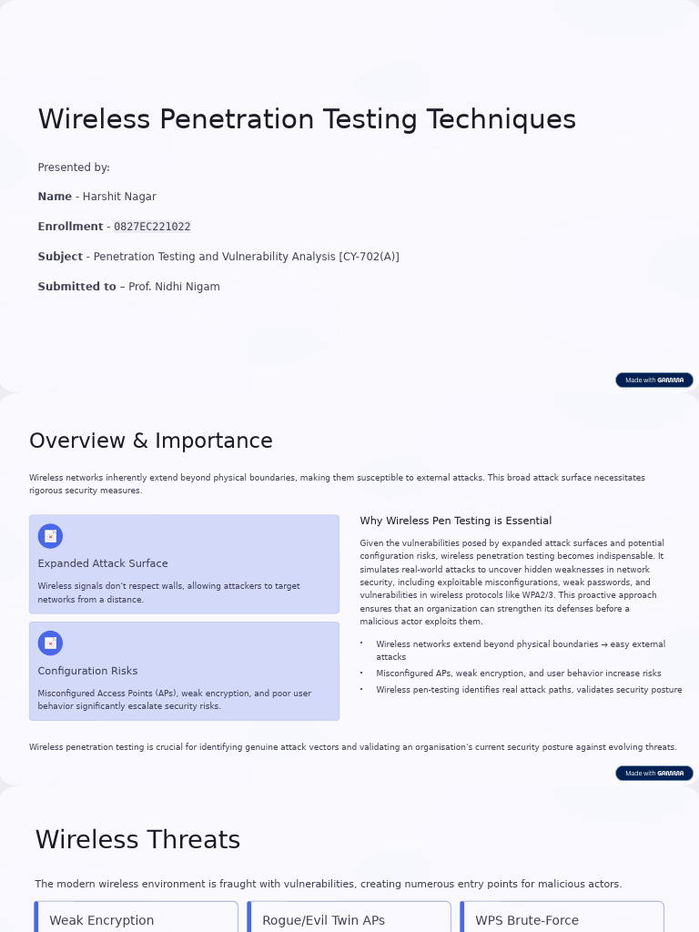 Wireless Penetration Testing Techniques | PDF | Security | Computer ...
