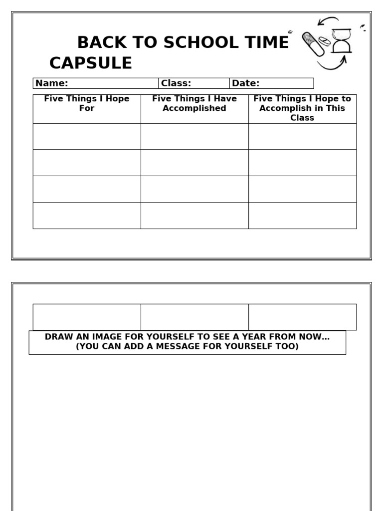 Back to School Time Capsule | PDF