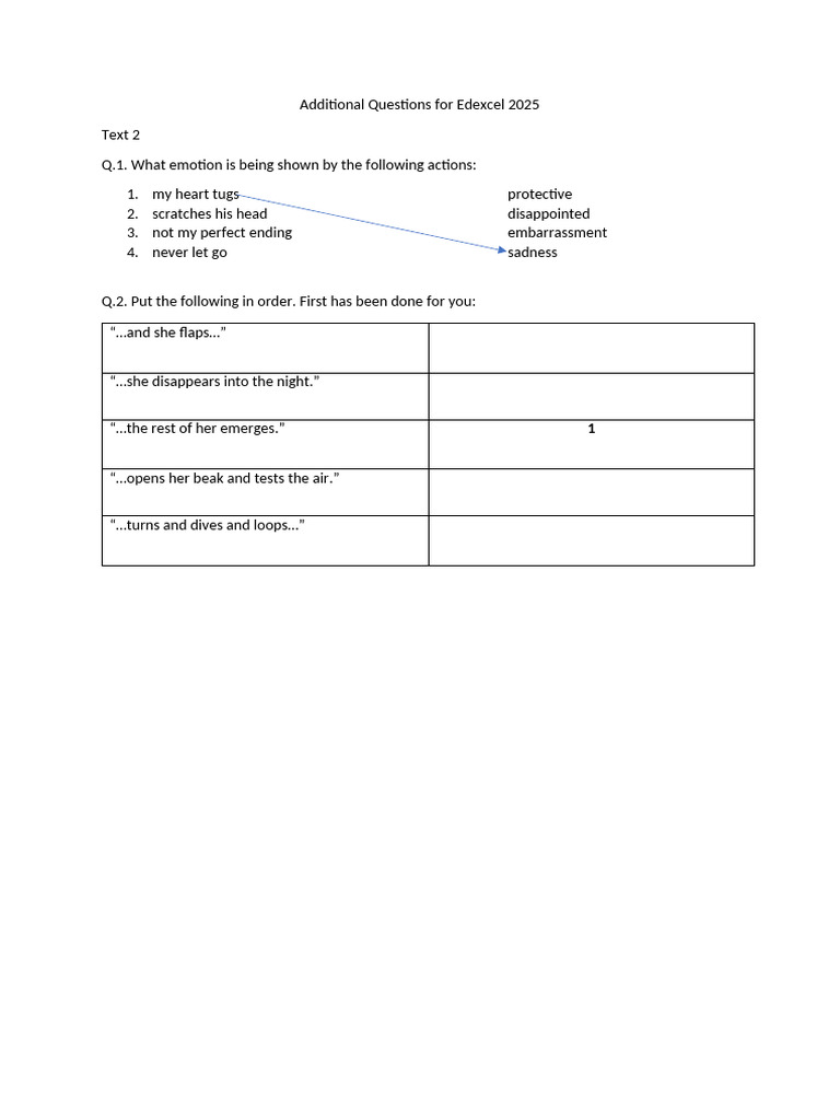 Edexcel 2025 Additional Questions Guide | PDF | Predation | Birds