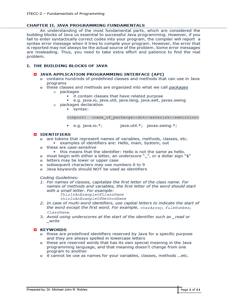 Chapter 2 Fundamentals of Java Programming AutoRecovered | PDF | Data Type | Boolean Data Type