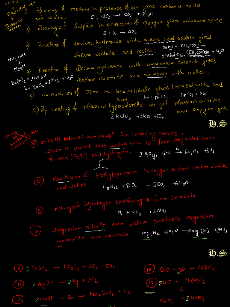 Chem Reaction and Equation C5 | PDF