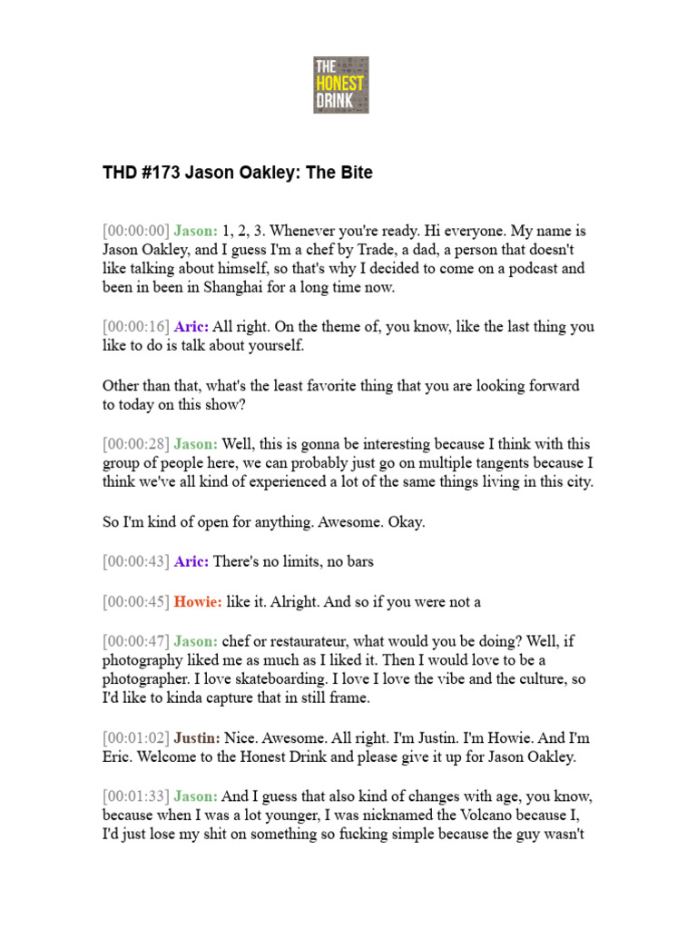 THD #173 Jason Oakley - The Bite | PDF | Foods | Cuisine