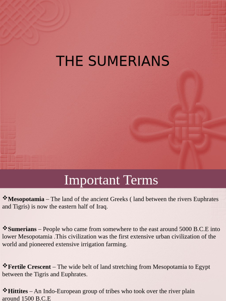 Overview of Sumerian Civilization | PDF | Sumer | Mesopotamia