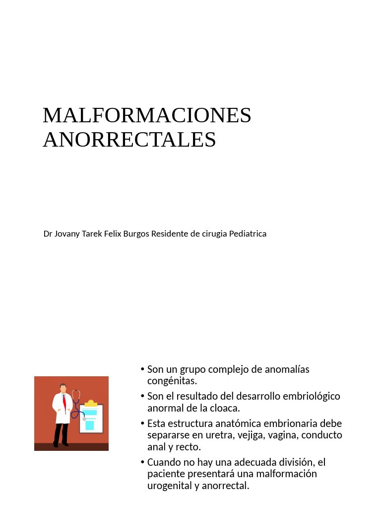 Malformaciones Anorrectales: Definición y Tratamiento | PDF ...