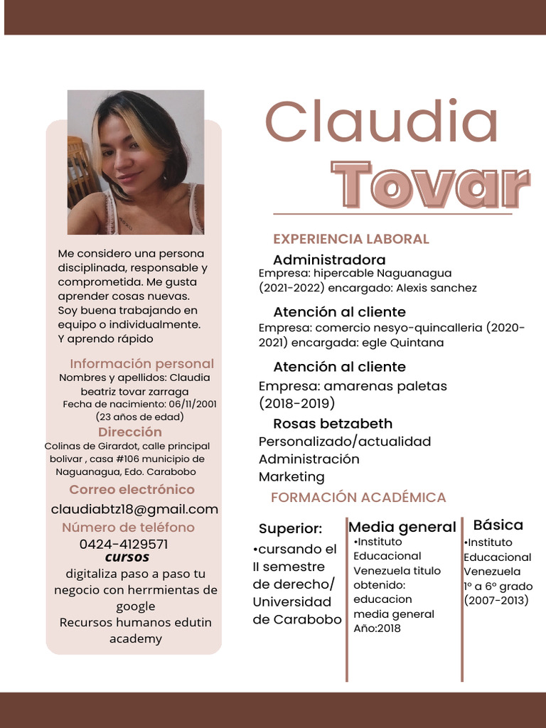 Rosa Foto Sencilla Moderno Currículo Curriculum Vitae_20251114_192355_0000 | PDF