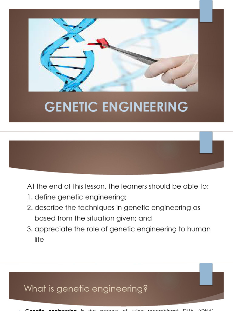 m1 - Genetic Engineering | PDF | Plasmid | Bacteria
