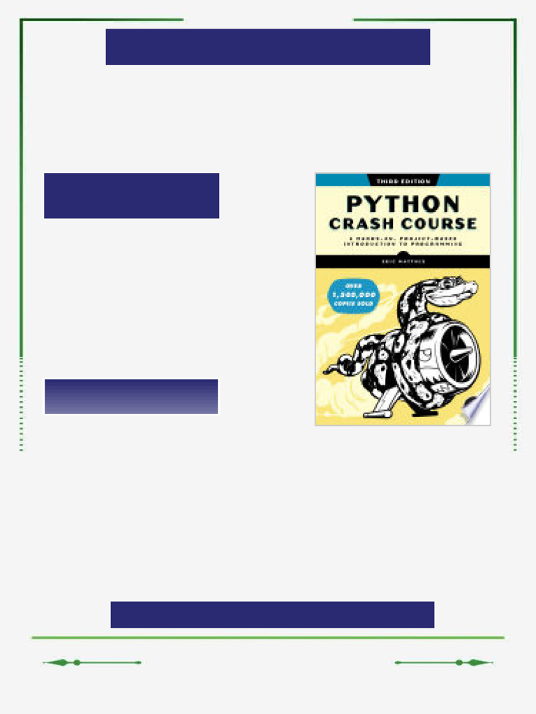 Python Crash Course 3rd Edition Eric Matthes digital download | PDF