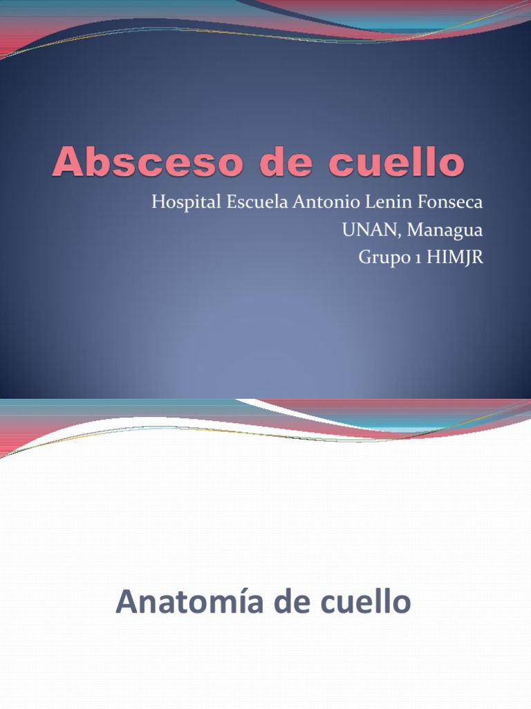 Absceso de Cuello | PDF | Anatomía de los primates | Anatomía