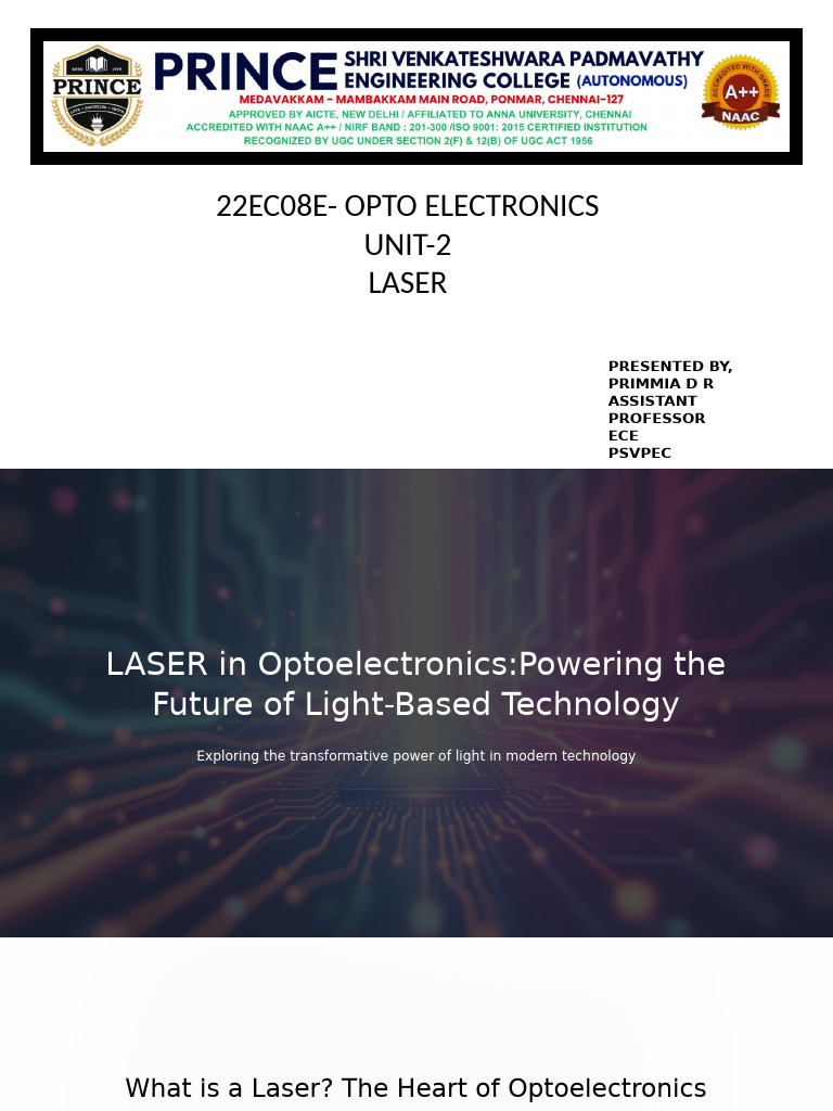 LASER in Optoelectronics Powering The Future of Light Based Technology ...
