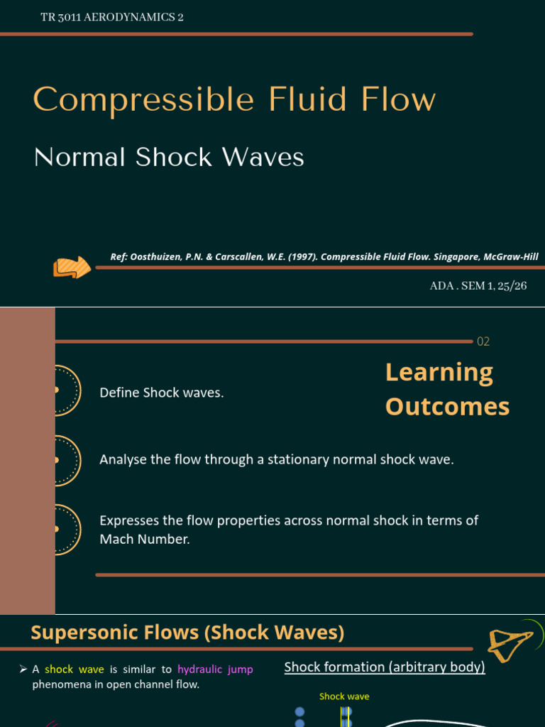 Normal Shock Waves in Compressible Flow | PDF | Shock Wave | Fluid Dynamics