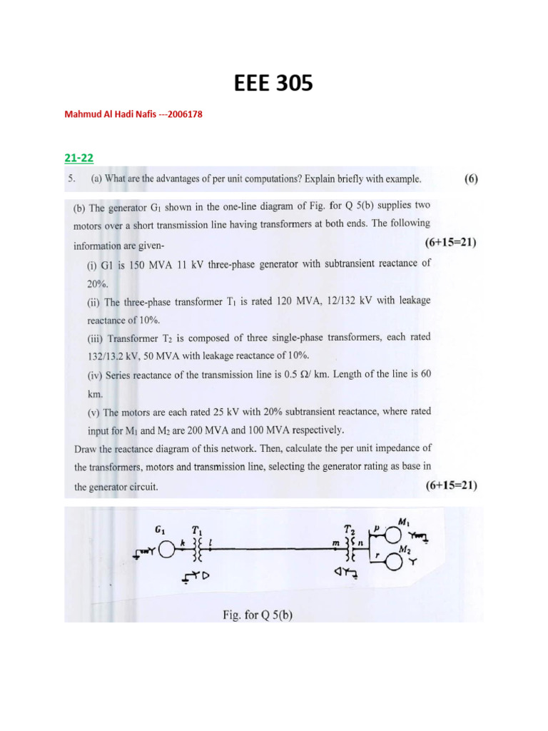 EEE 305 (TF Analysis Final 1) | PDF