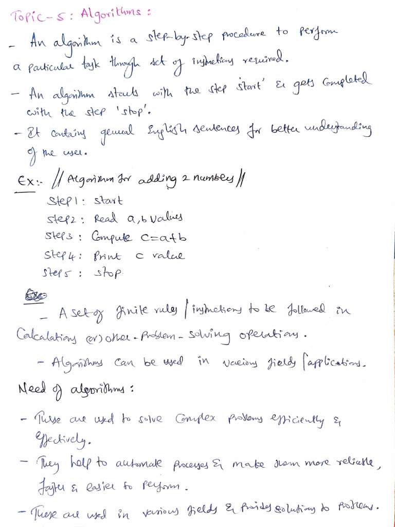 Itp Unit-1 From Topic-5 | PDF