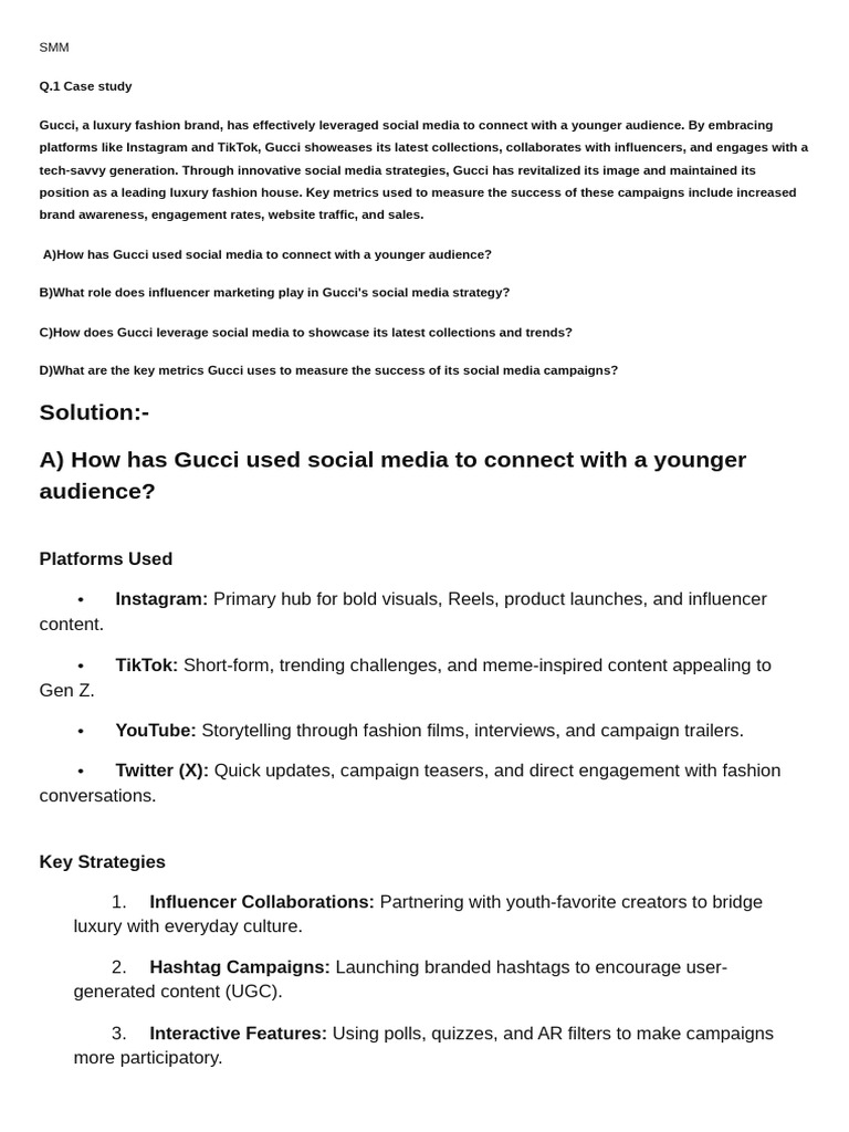 A) How Has Gucci Used Social Media To Connect With A Younger Audience ...