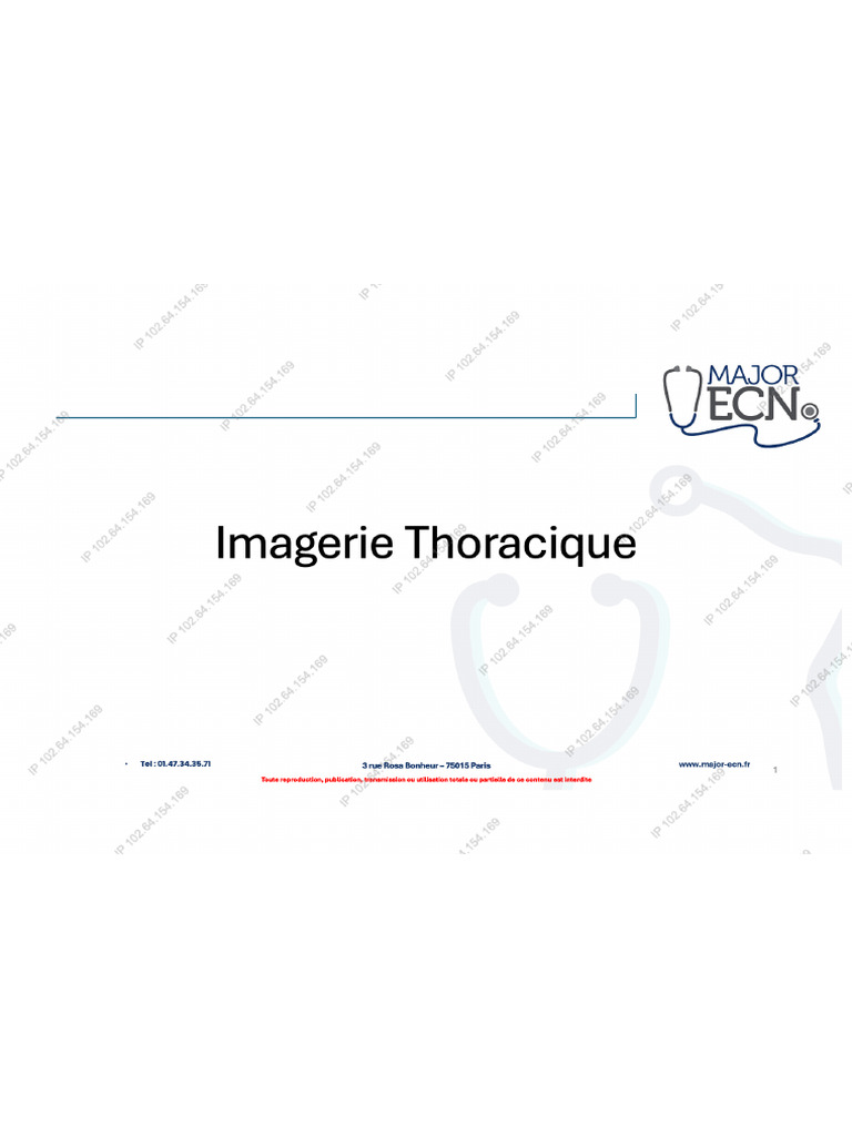 Seance 1 Radiologie Thorax.pdf - Digify | PDF