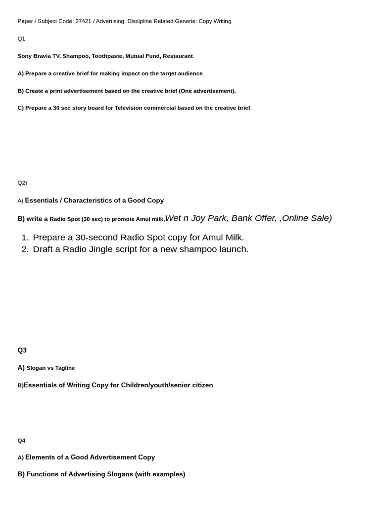 Short Notes PDF | PDF